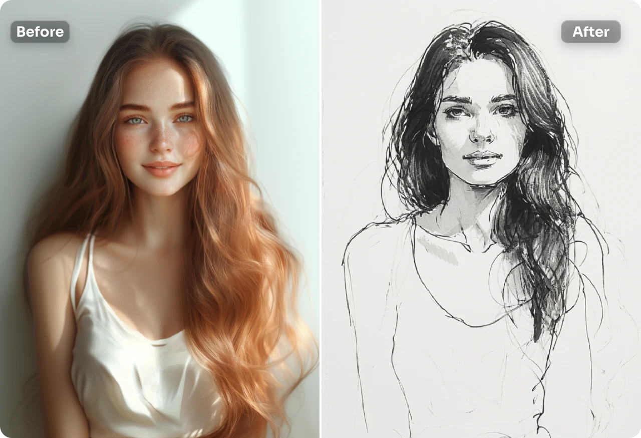 Photo To Sketch Convert Image Into Artistic Sketch Online